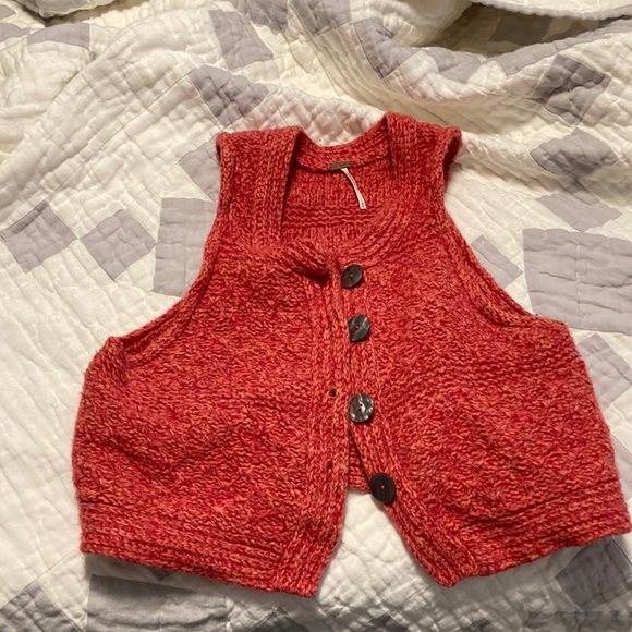 Free People | Jackets & Coats | Knitted Free People Vest | Poshmark